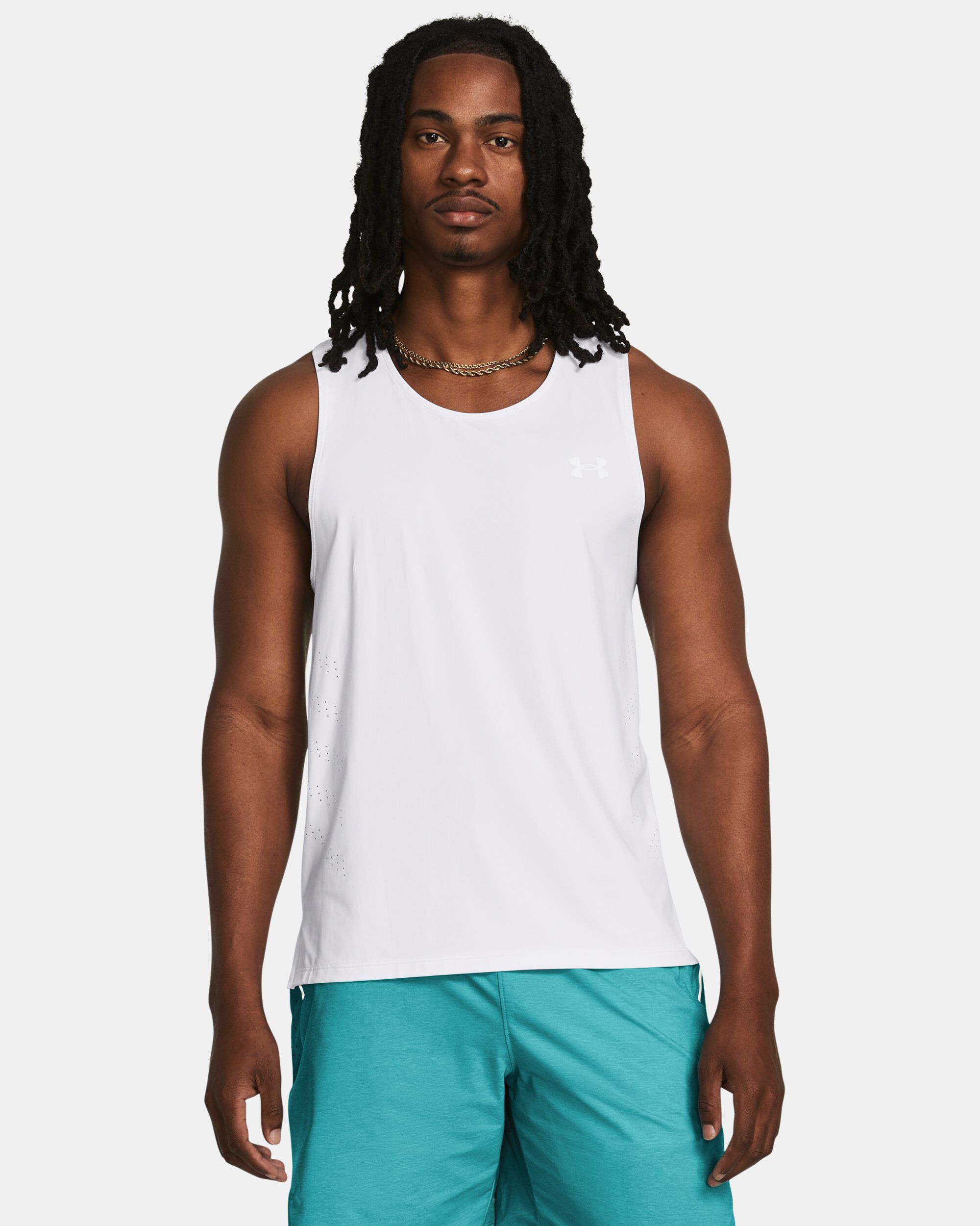Under Armour Men's UA Launch Elite Singlet White in KSA