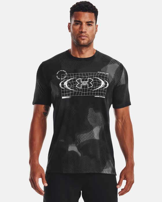 Under Armour Men's UA Football All Over Print Metal Logo Short Sleeve ...
