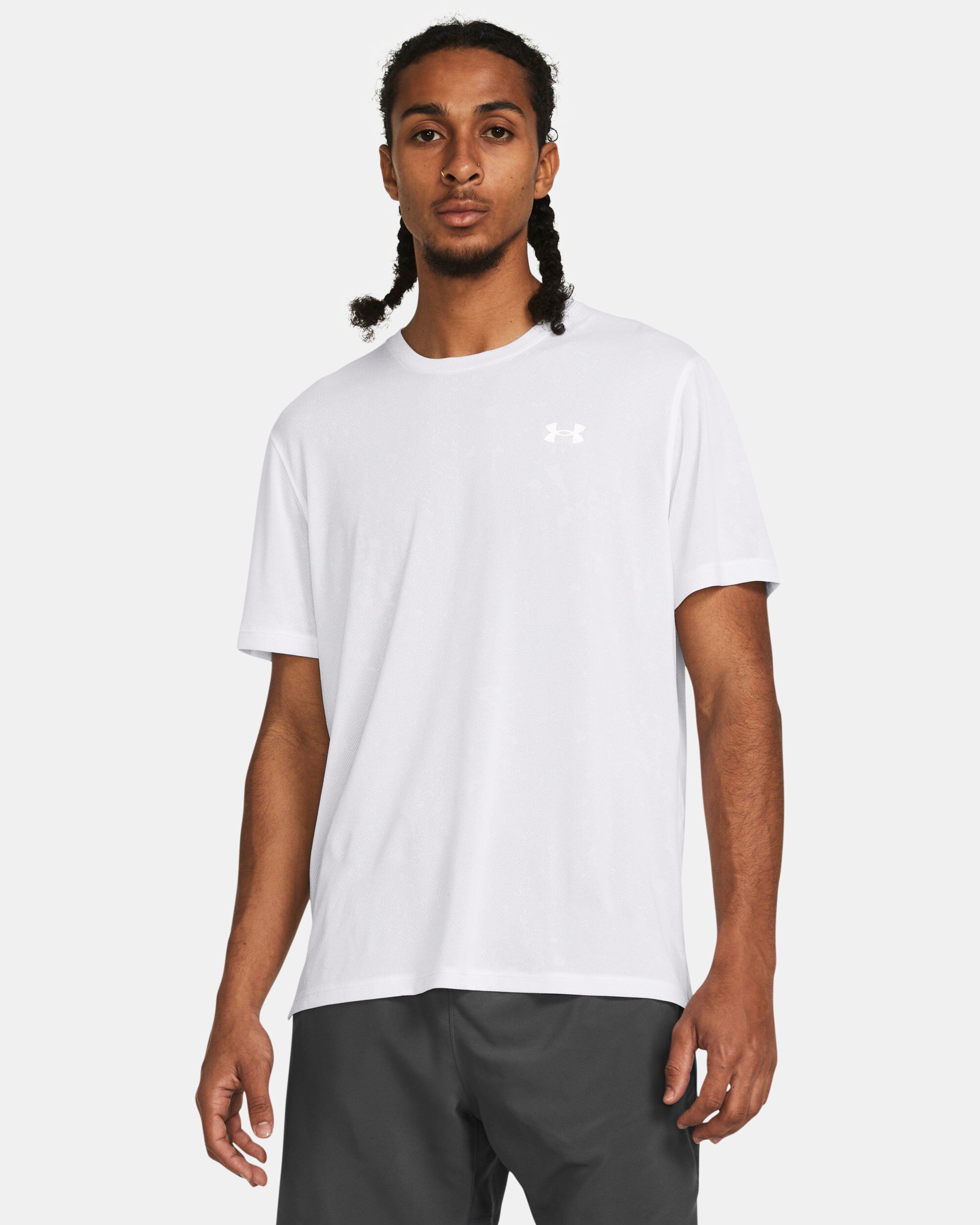 Buy Men's UA Launch Splatter Short Sleeve White in KSA | Under Armour